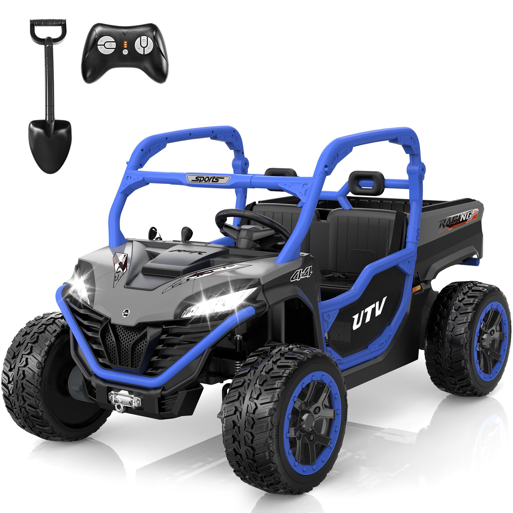 Amazon.com: ANPABO 24V 2 Seater Ride On Dump Truck, 4x75W, Max 5 Mph ...