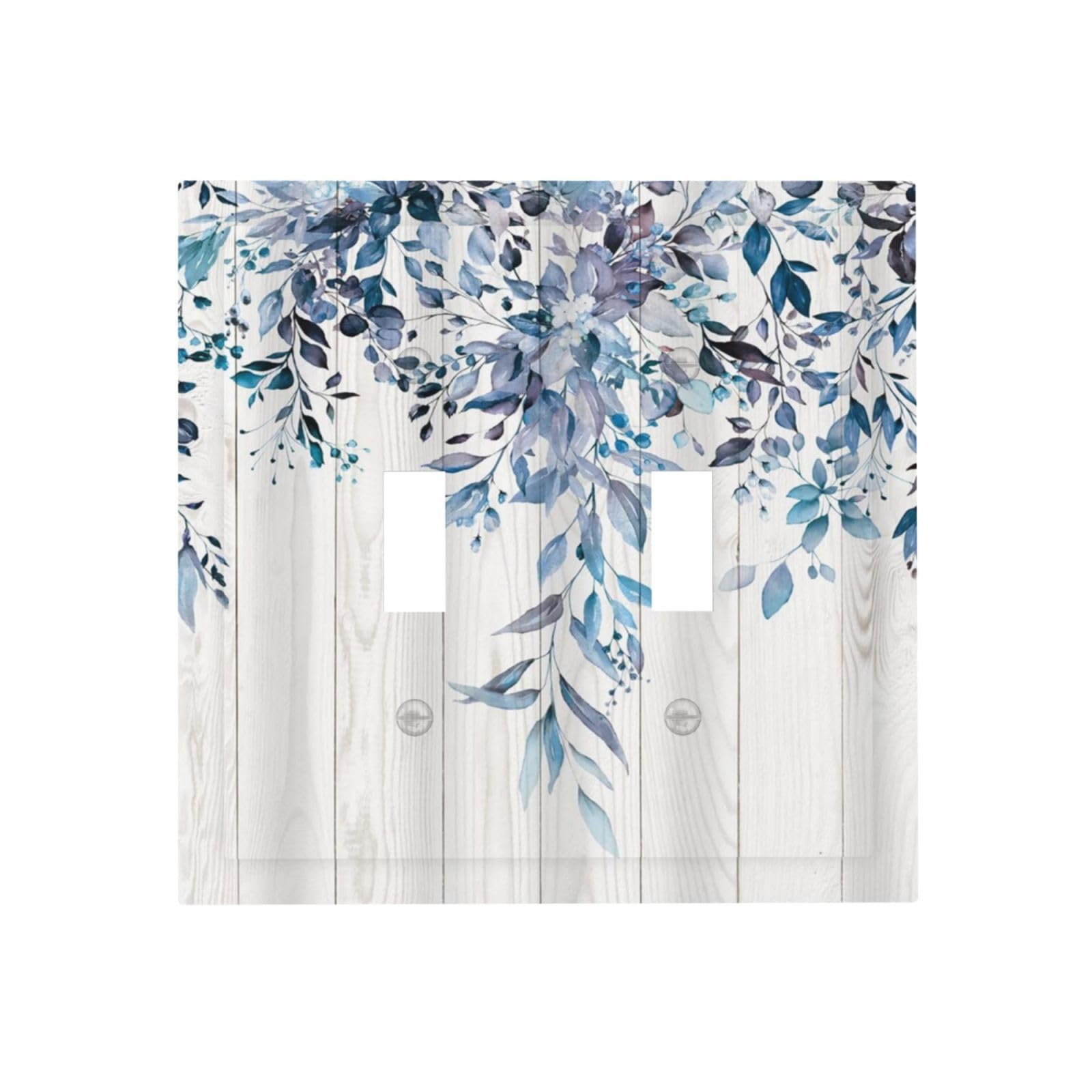 Light Switch Covers Decorative 2 Toggle Blue Eucalyptus Vintage Rustic ...
