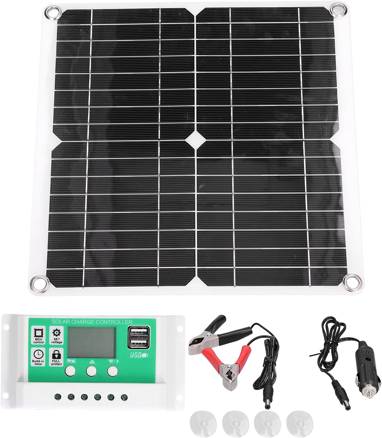 Amazon.com: 40W Portable Solar Panel Kit, 40W 18V Monocrystalline ...