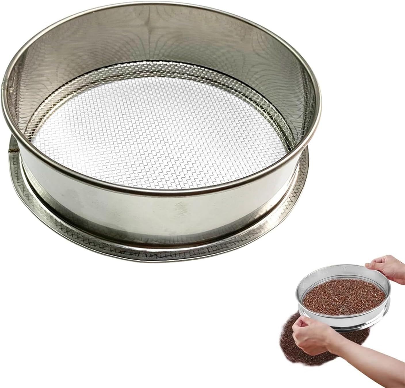 TTXSDYD Garden Sieve for Soil and Stones, 20/30Cm Round Gardening ...