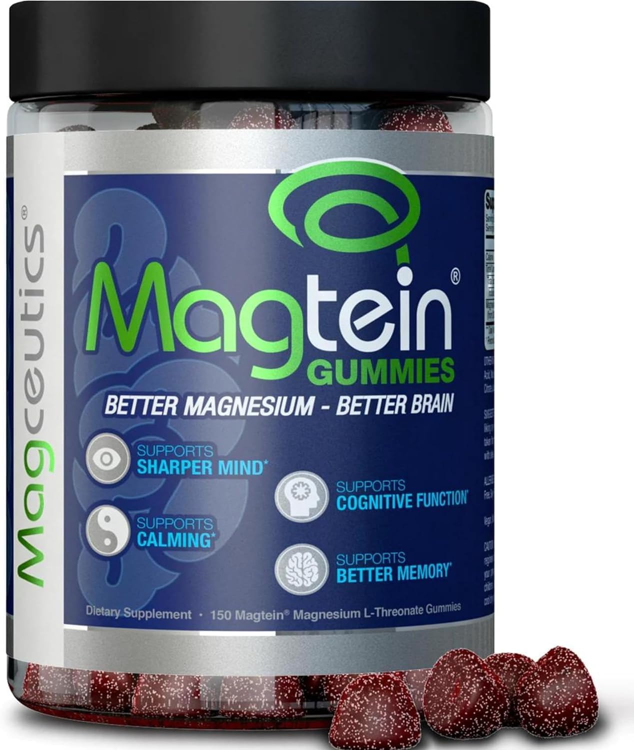 Amazon.com: Magceutics Magtein Gummies - Magnesium L-Threonate Gummies ...