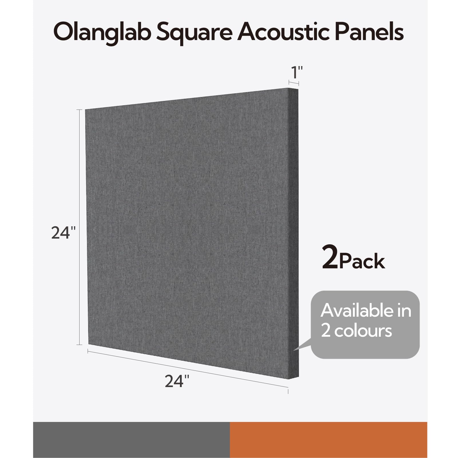 Snapklik.com : Olanglab Acoustic Panels 2 Pack, 24x24 Large Sound ...