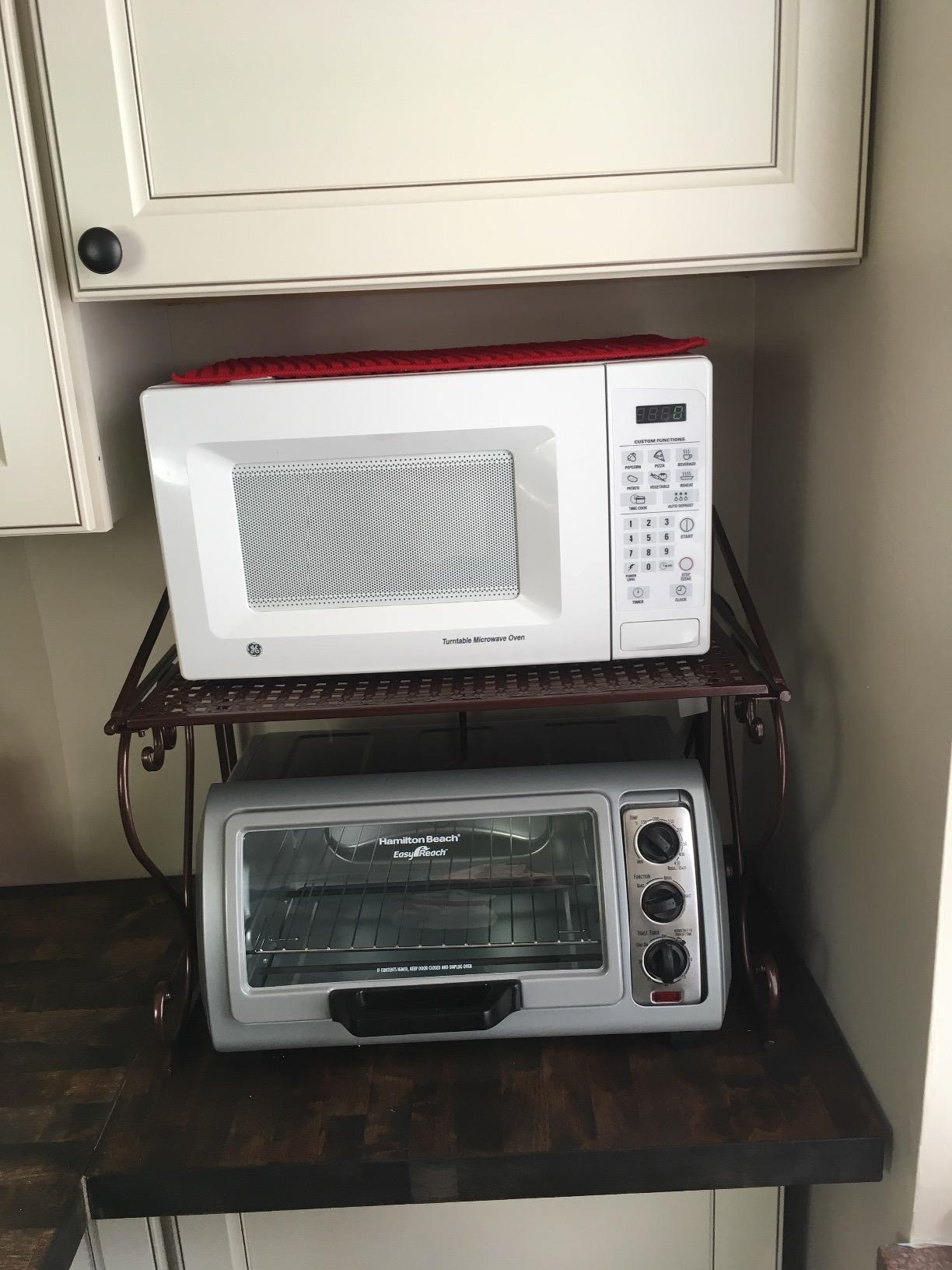 Amazon.com: DAZONE Metal Microwave Rack Shelf Kitchen Counter and ...