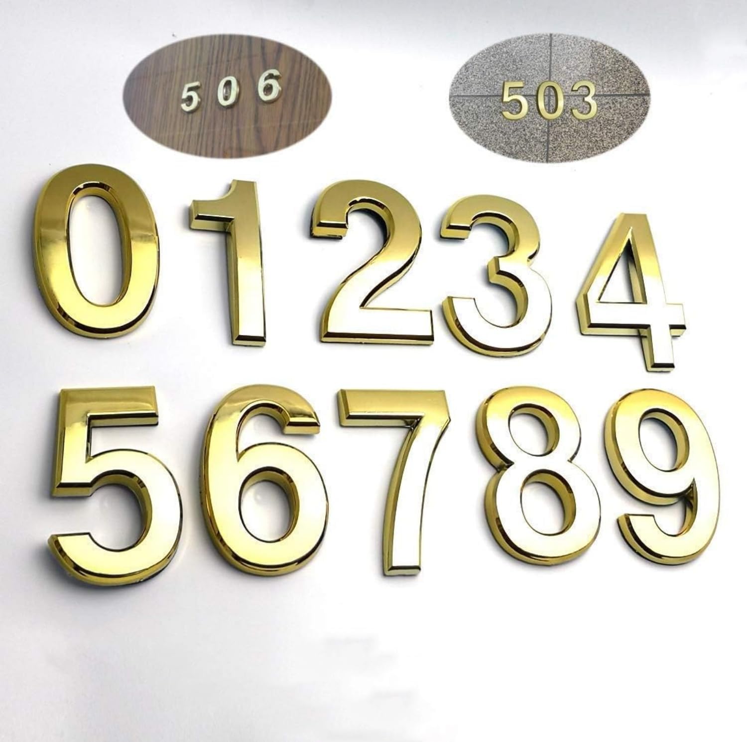 10 Pcs 2Inch House Numbers Mailbox Numbers Self-Adhesive 3D Door Number ...