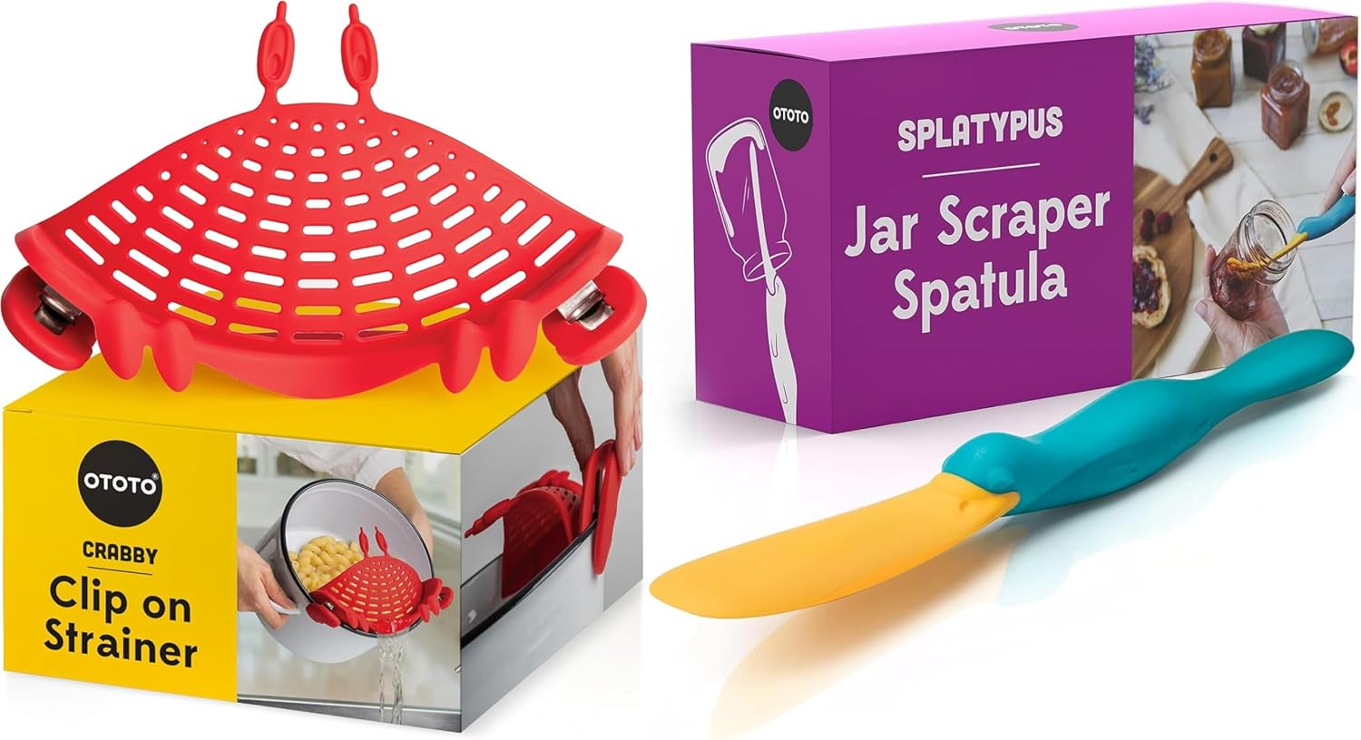 Amazon.com: Bundle of 2! - OTOTO Crabby Clip-On Strainer + Splatypus ...