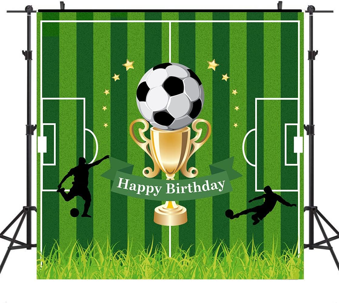 Amazon.com : Withu Green Field Soccer Backdrop Sports Champion Trophy ...