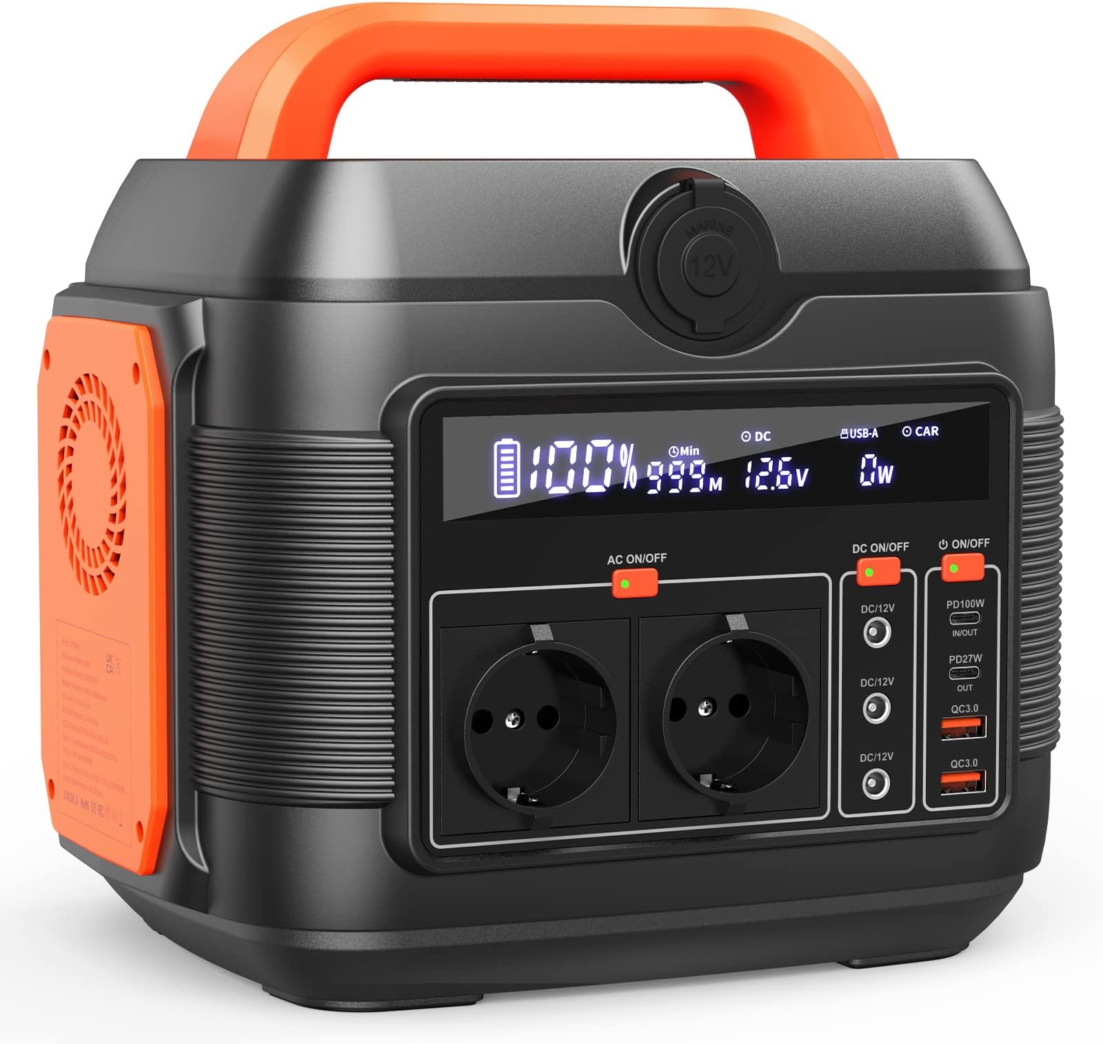 AlphaESS Tragbare Powerstation BB1000, 1036Wh/288000mAh Solar Generatoren Notstromaggregat mit 3 ...