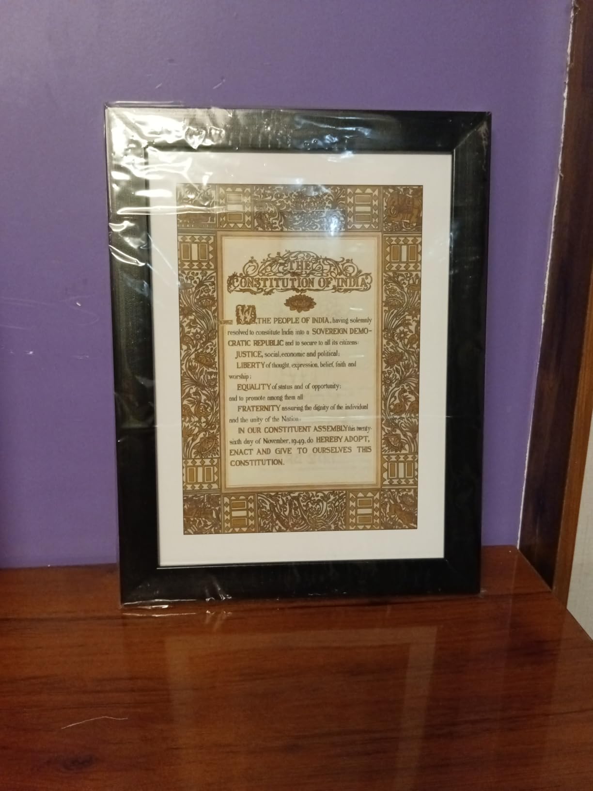 inspire TA Preamble of Indian constitution Art Inspirational Poster ...