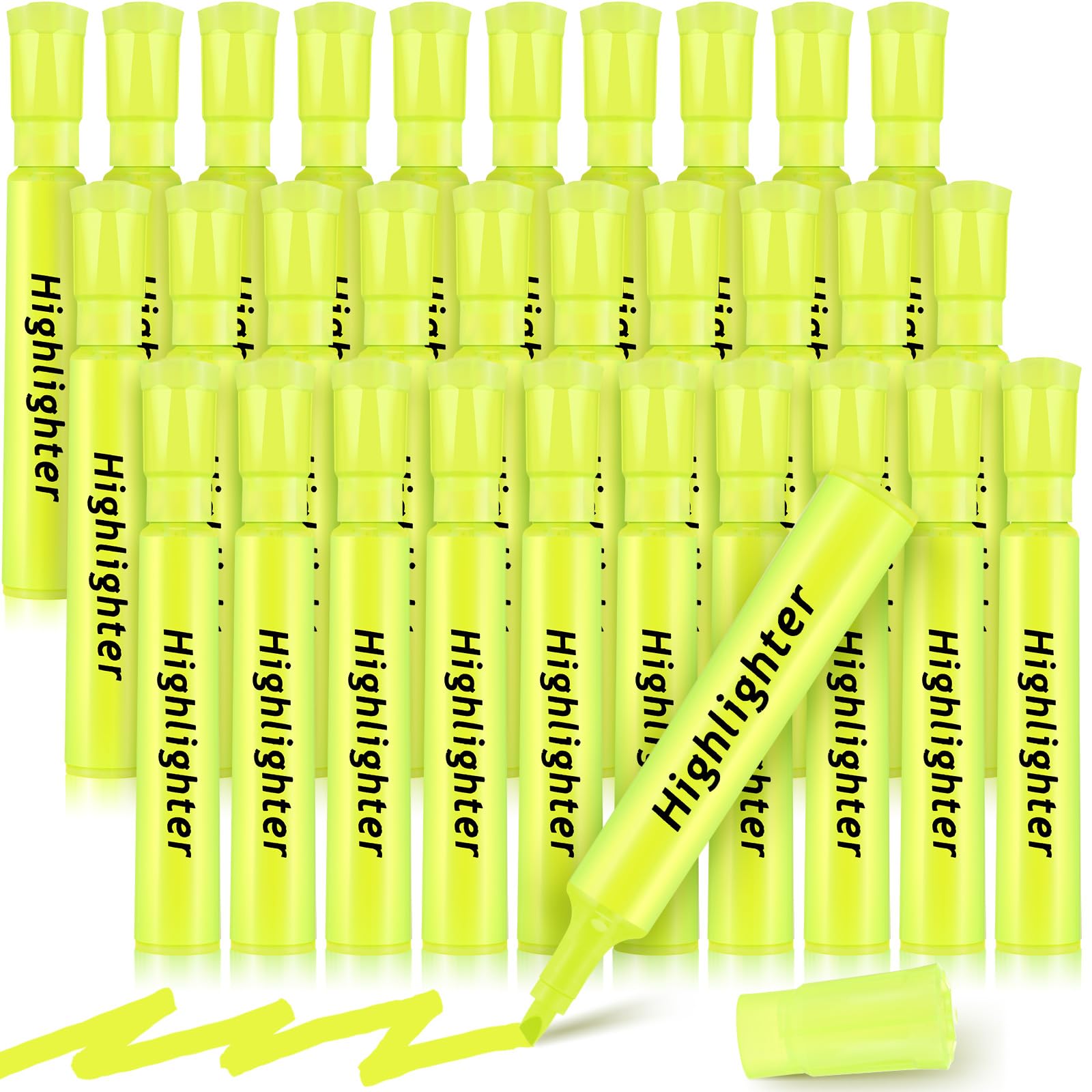 Snapklik.com : Qilery 30 Pack Highlighters Bulk, Tank Style Chisel Tip ...