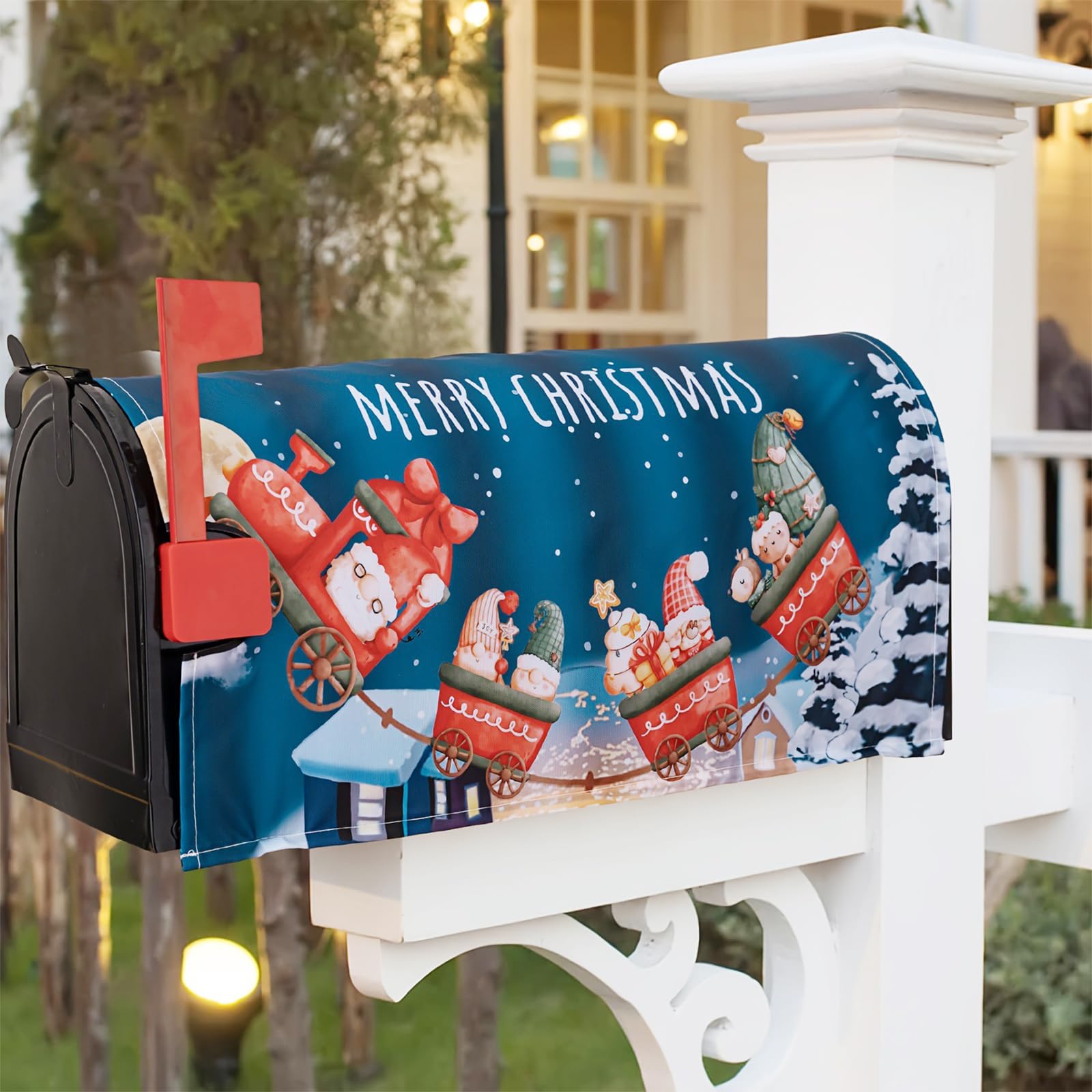Amazon.com: Buzopuw Christmas Mailbox Cover 21 * 18inch Standard Size ...