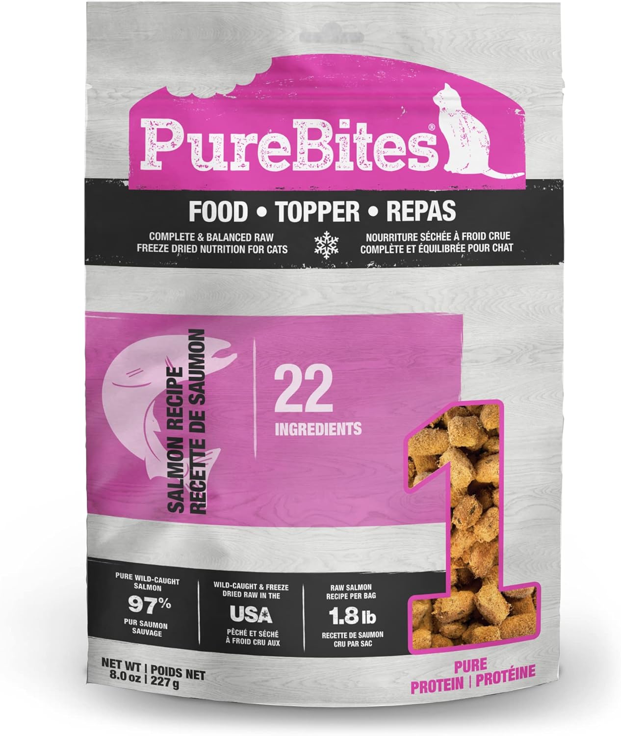 Buy PureBites Cat Food • Topper 227g | Salmon Recipe | Made in USA ...