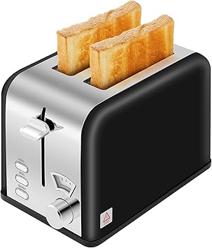 Amazon.com: HealSmart 2 Slice Stainless Steel Toaster with Extra Wide ...