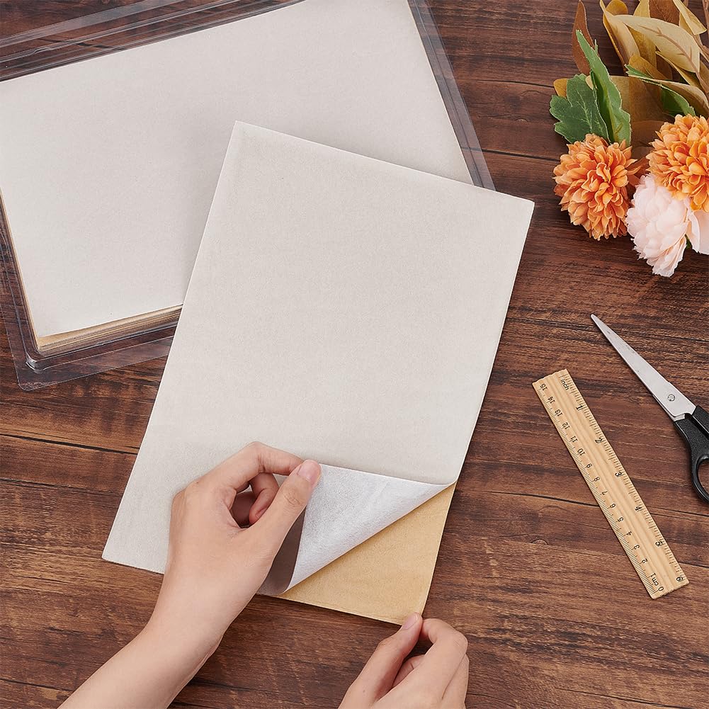 Self-adhesive A4 Craft Velvet Sheets BENECREAT Velvet Fabric Sheets ...
