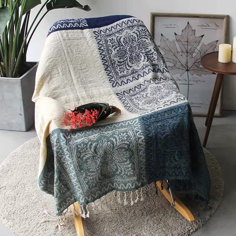 Amazon.com: LORRIARD Boho Throw Blankets,Bohemian Bed Throws,Chenille ...