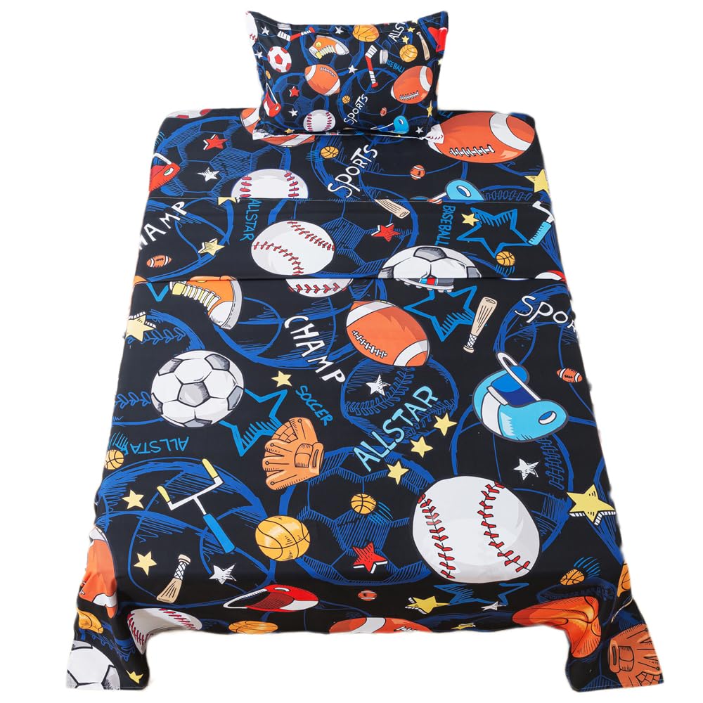 Amazon.com: ADASMILE A & S Sports Sheets Twin Size for Boys Kids ...