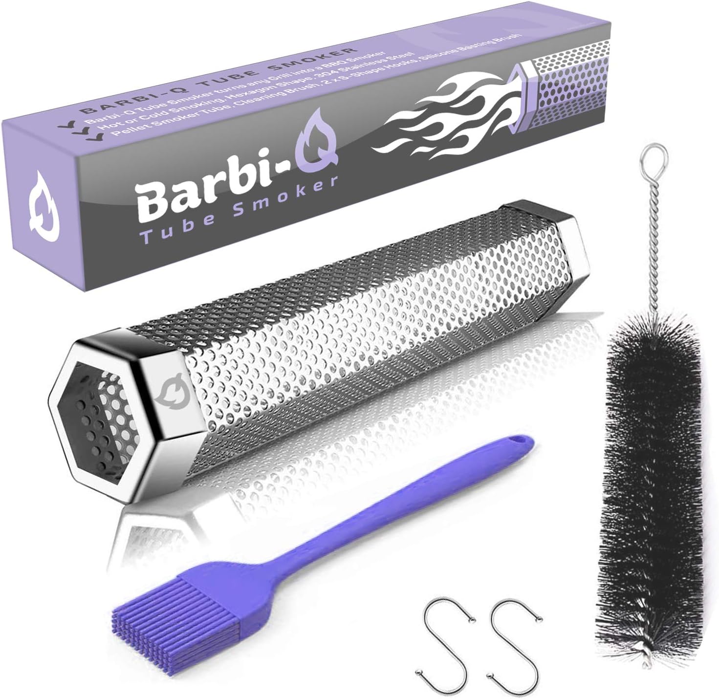 Amazon.com : Barbi-Q Pellet Smoker Tube, 12'' Stainless Steel BBQ ...