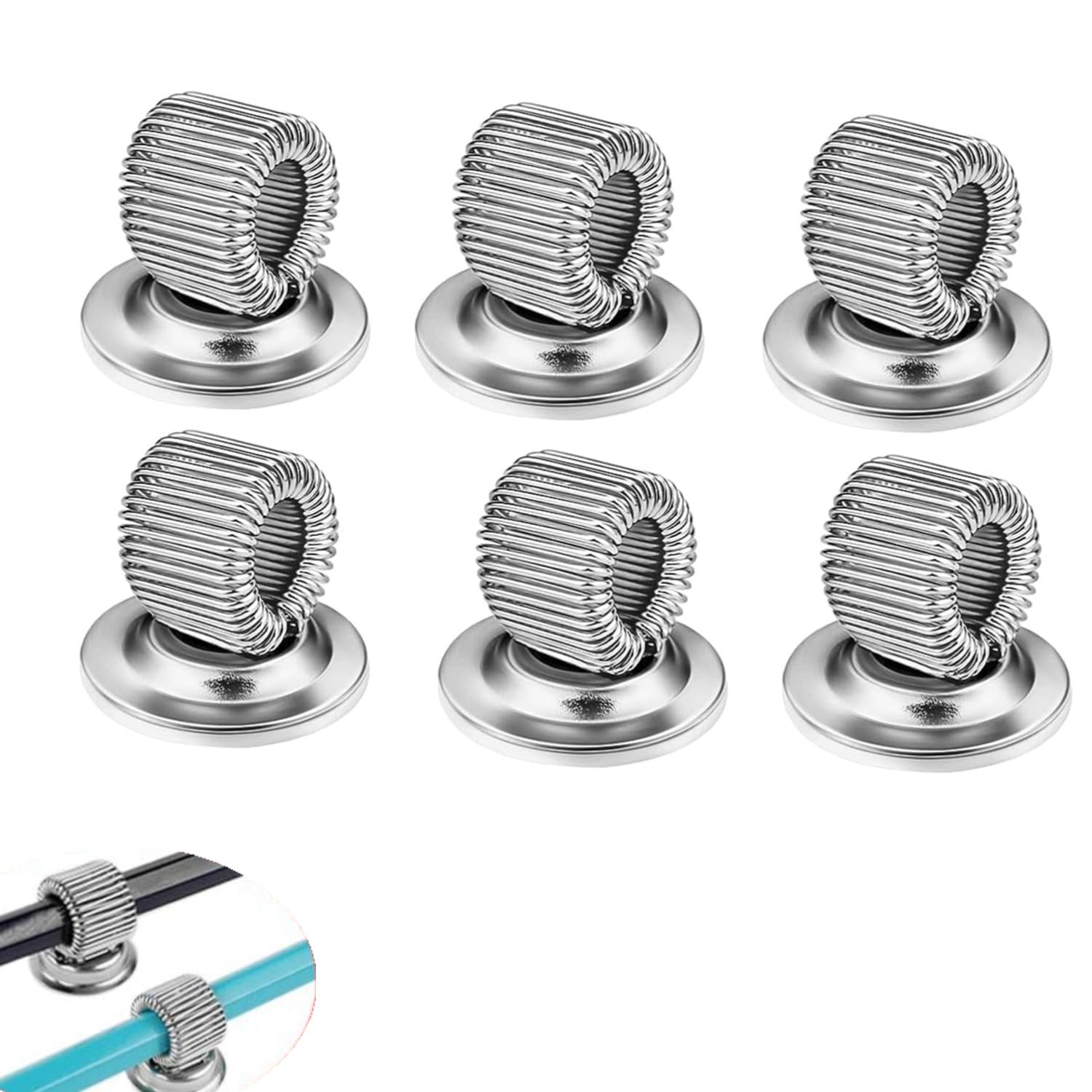 ZHjuju Self Adhesive Stainless Steel Pen Holder Clips,6pcs Strong ...
