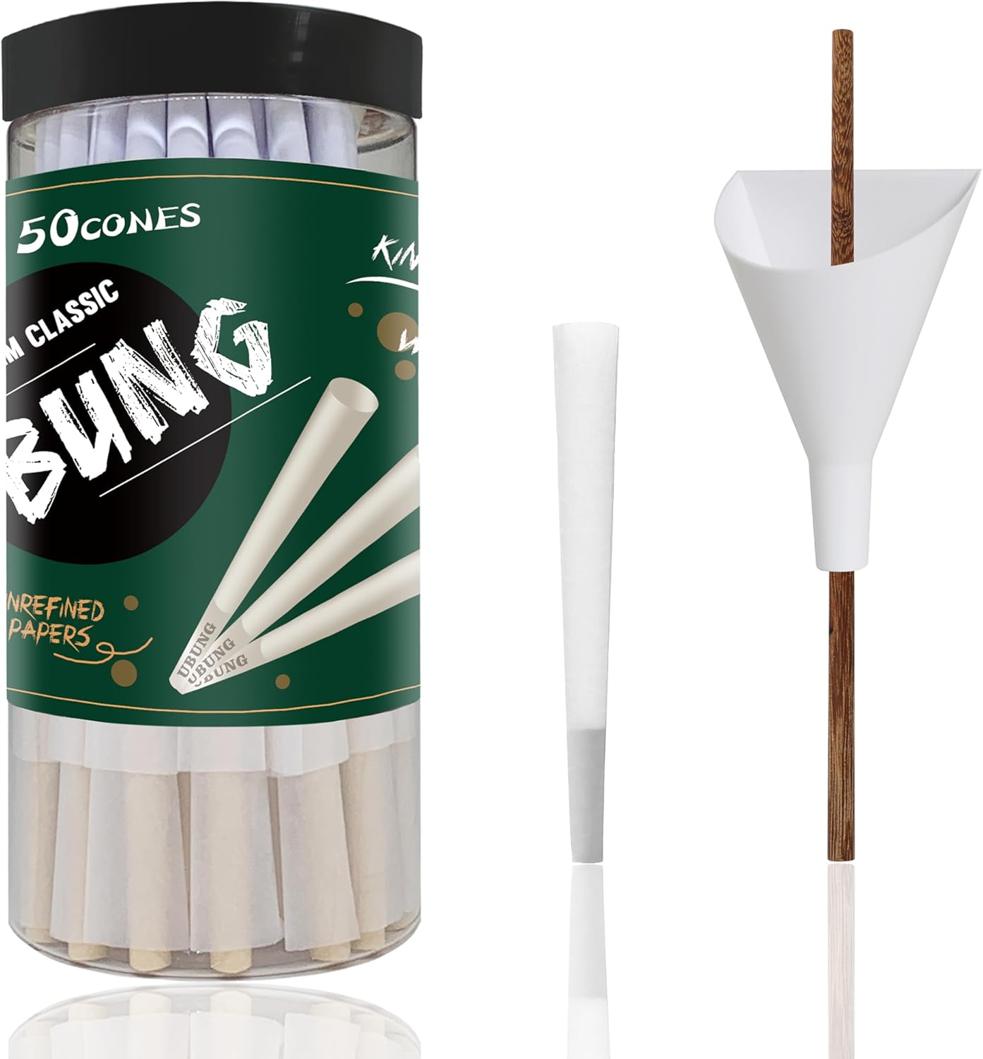 Amazon.com: Ubung 50 Pcs King Size Pre Rolled Cones - White with Tips ...