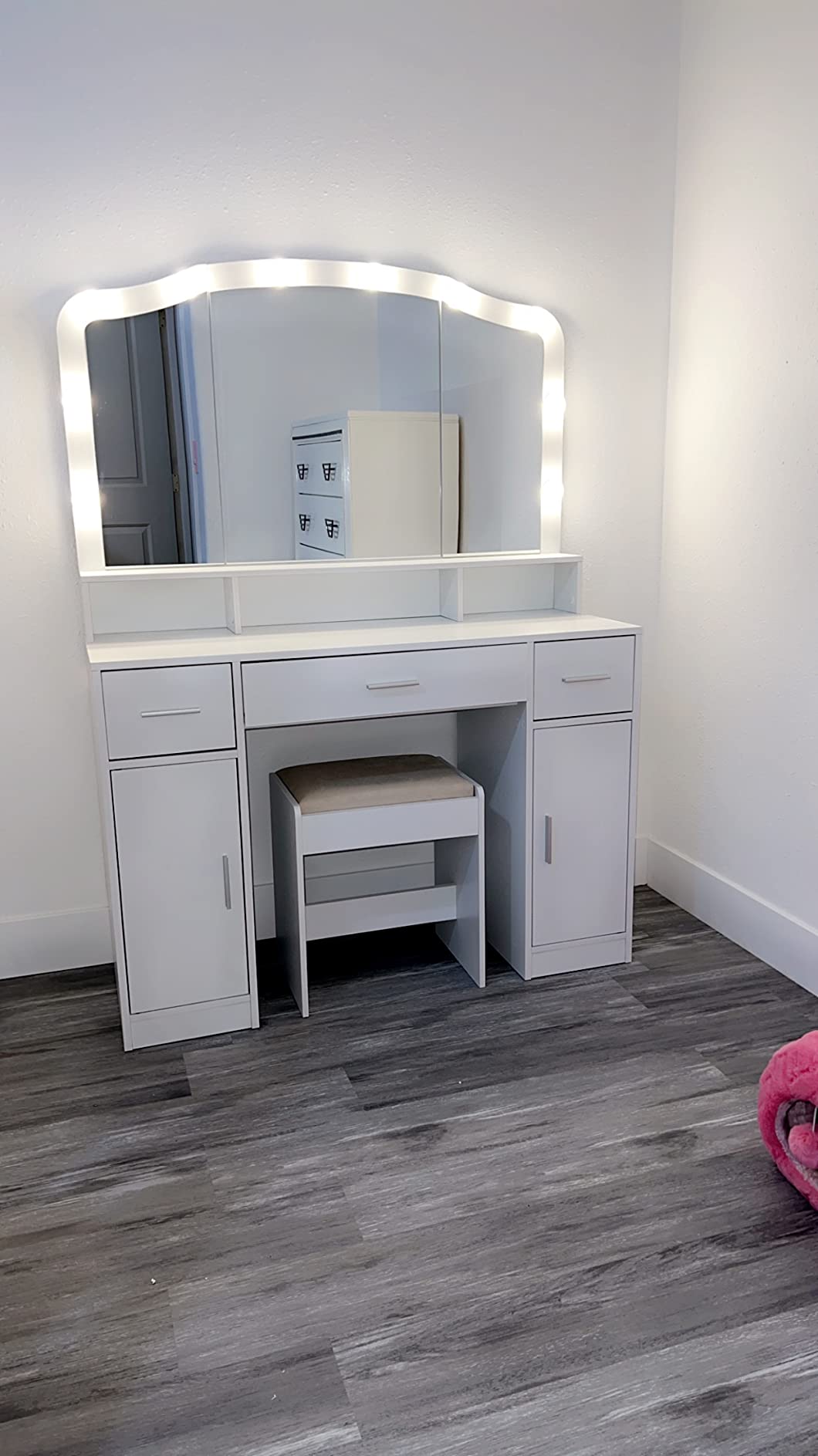 $45/mo - Finance usikey Large Vanity Set with Large Lighted Mirror ...