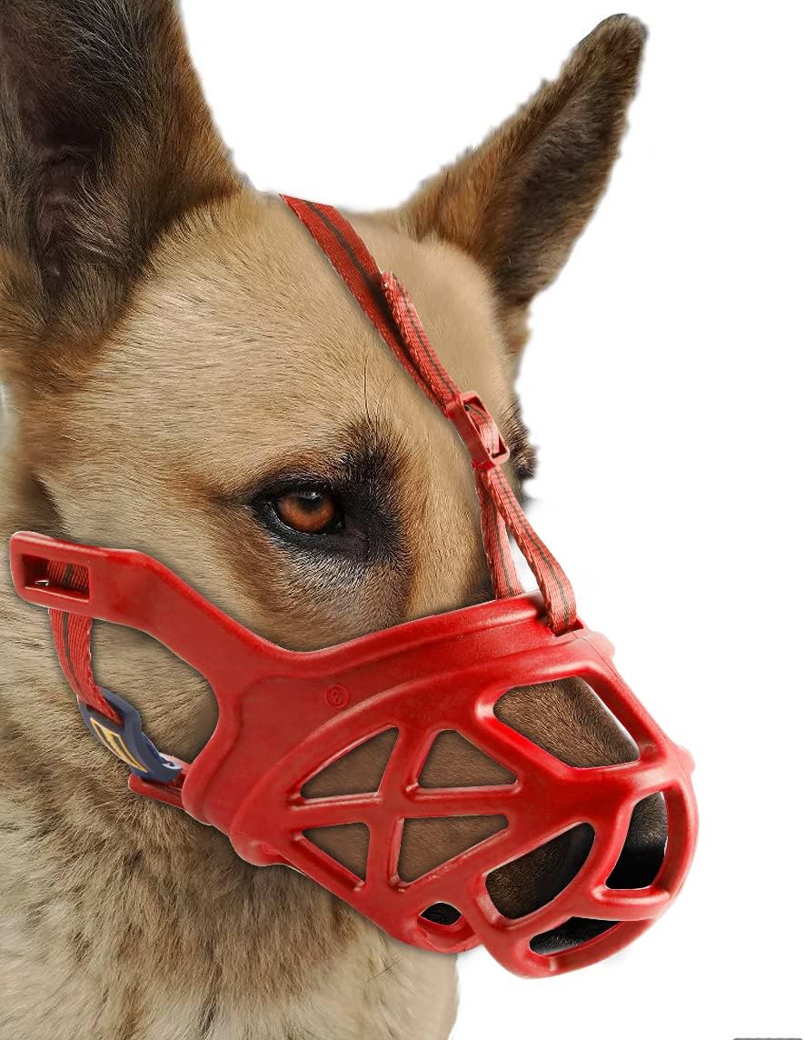 Mayerzon Dog Muzzle, Breathable Basket Muzzles for Small, Medium, Large ...