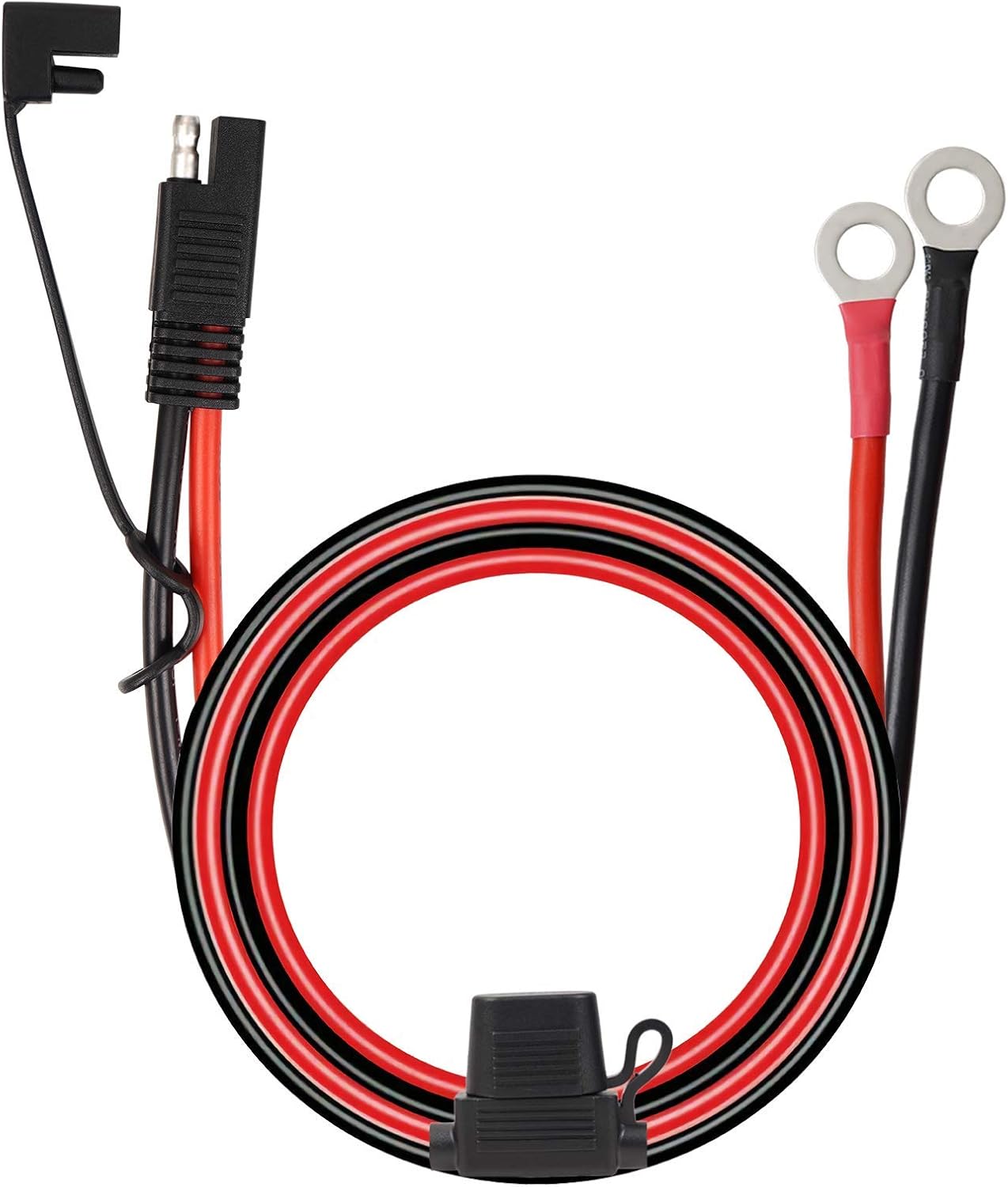 Amazon.com: SAE Battery Connector to Ring Terminal Harness with 15A ...