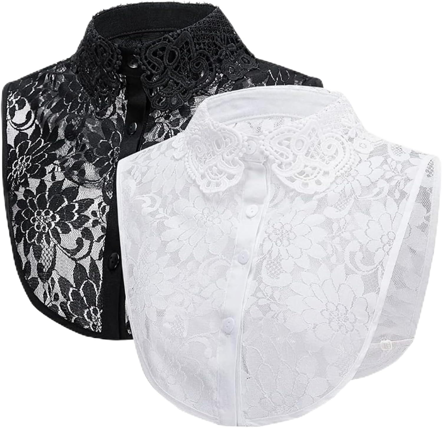 Amazon.com: AsggBah 1pc White Fake Collar Lace Detachable Dickey Collar ...