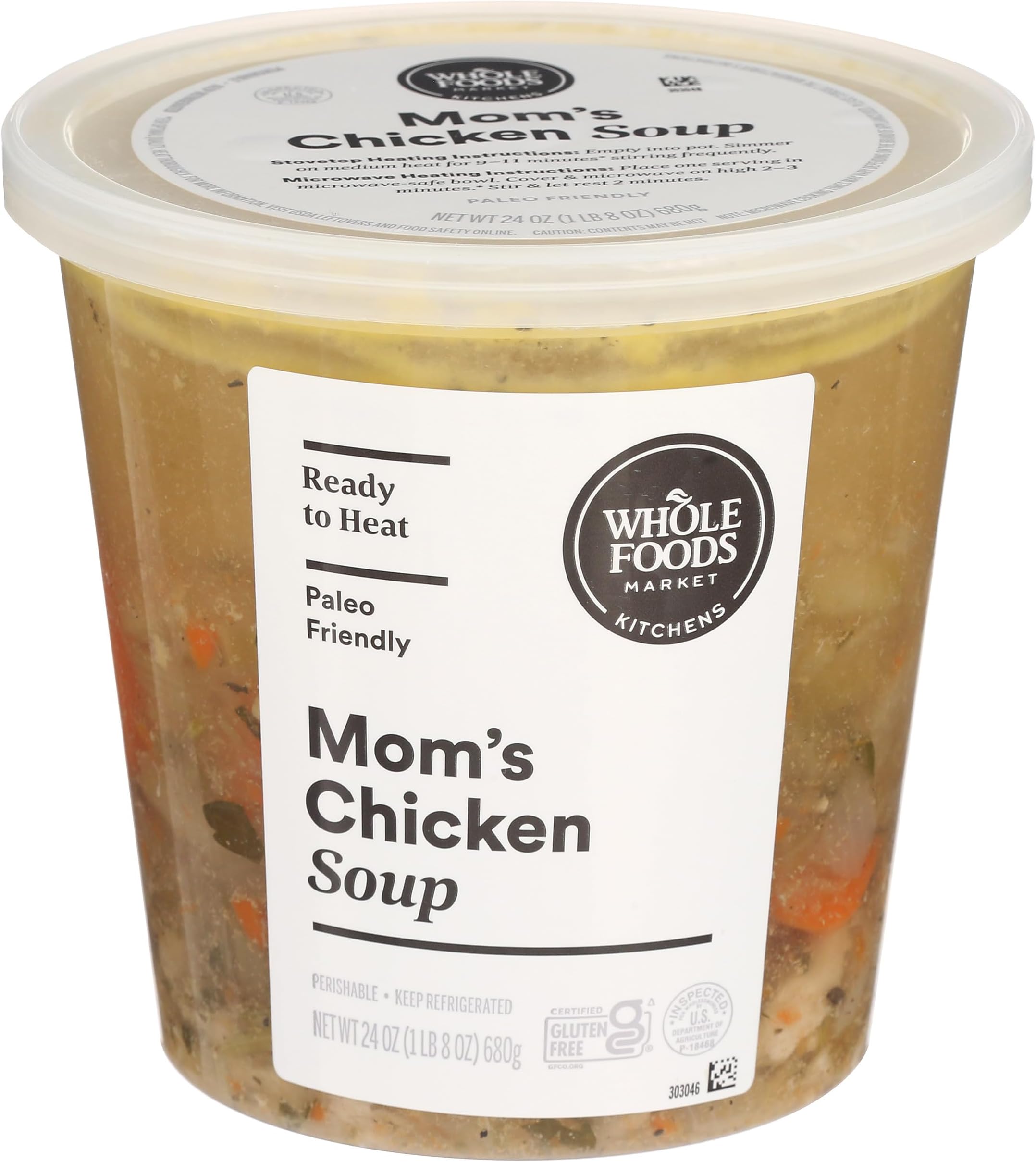 Amazon.com: Whole Foods Market, Mom's Chicken Soup, 24 Ounce : Grocery ...