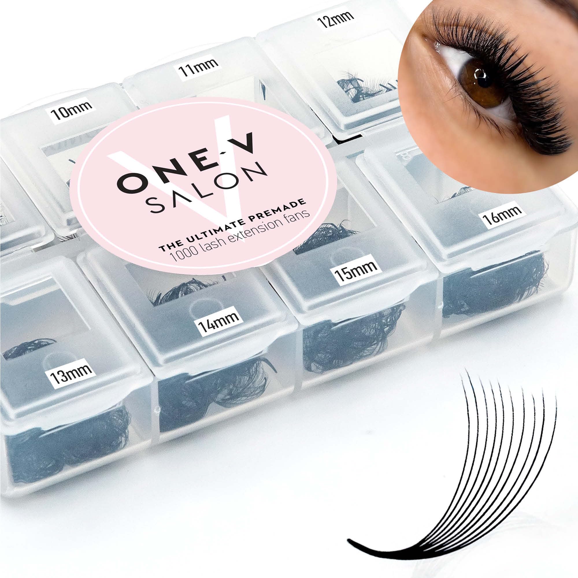 Amazon.com: One V Salon, 1000 Loose Premade Fans Eyelash Extensions, D ...