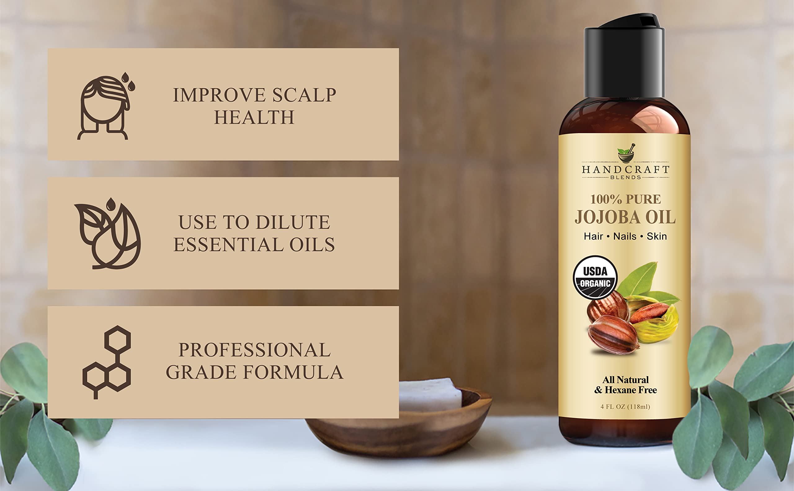 Snapklik.com : USDA Organic Jojoba Oil - 4 Fl Oz - 100% Pure And ...