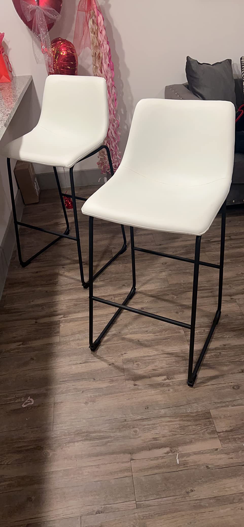 $25/mo - Finance NicBex Retro Bar Stools Crazy-Horse Leather with Metal ...
