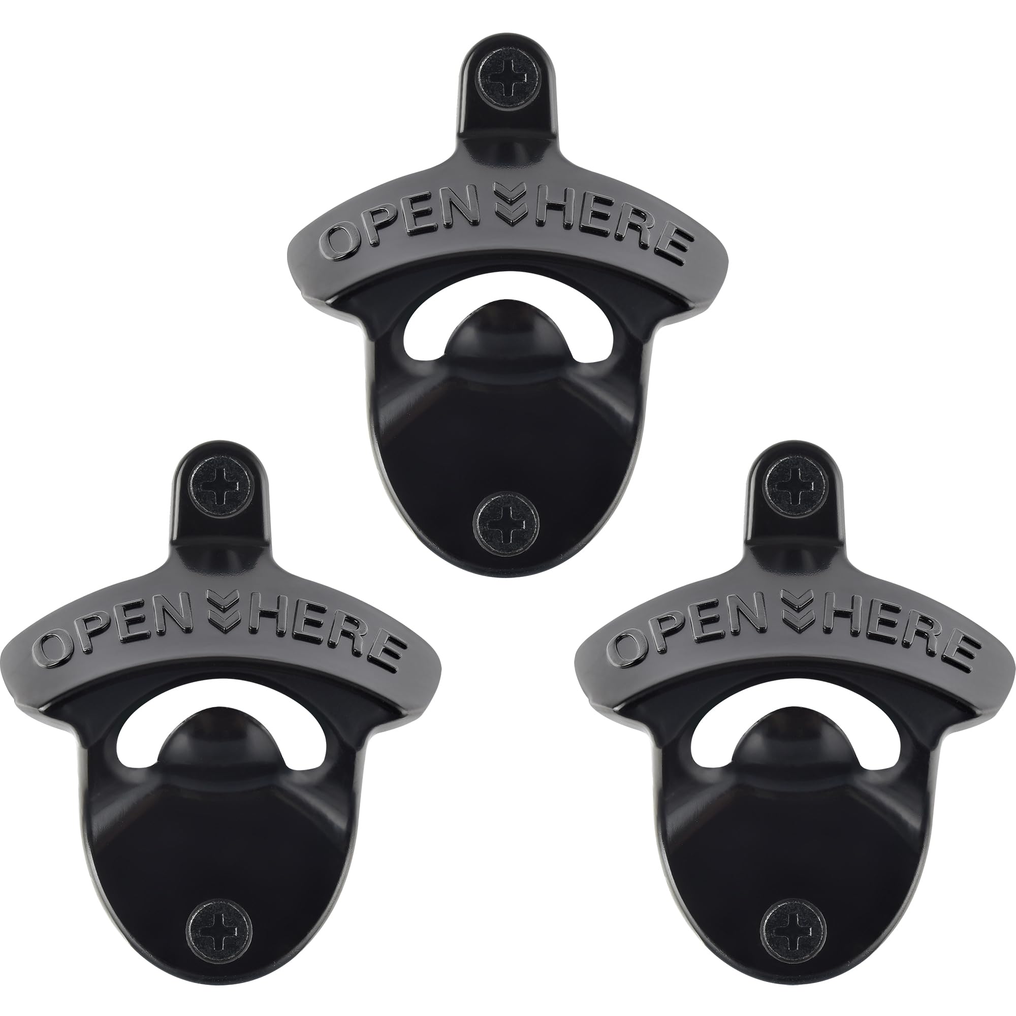 Amazon.com: HAIICEN Black Bottle Opener Wall Mounted Stainless, Screw ...