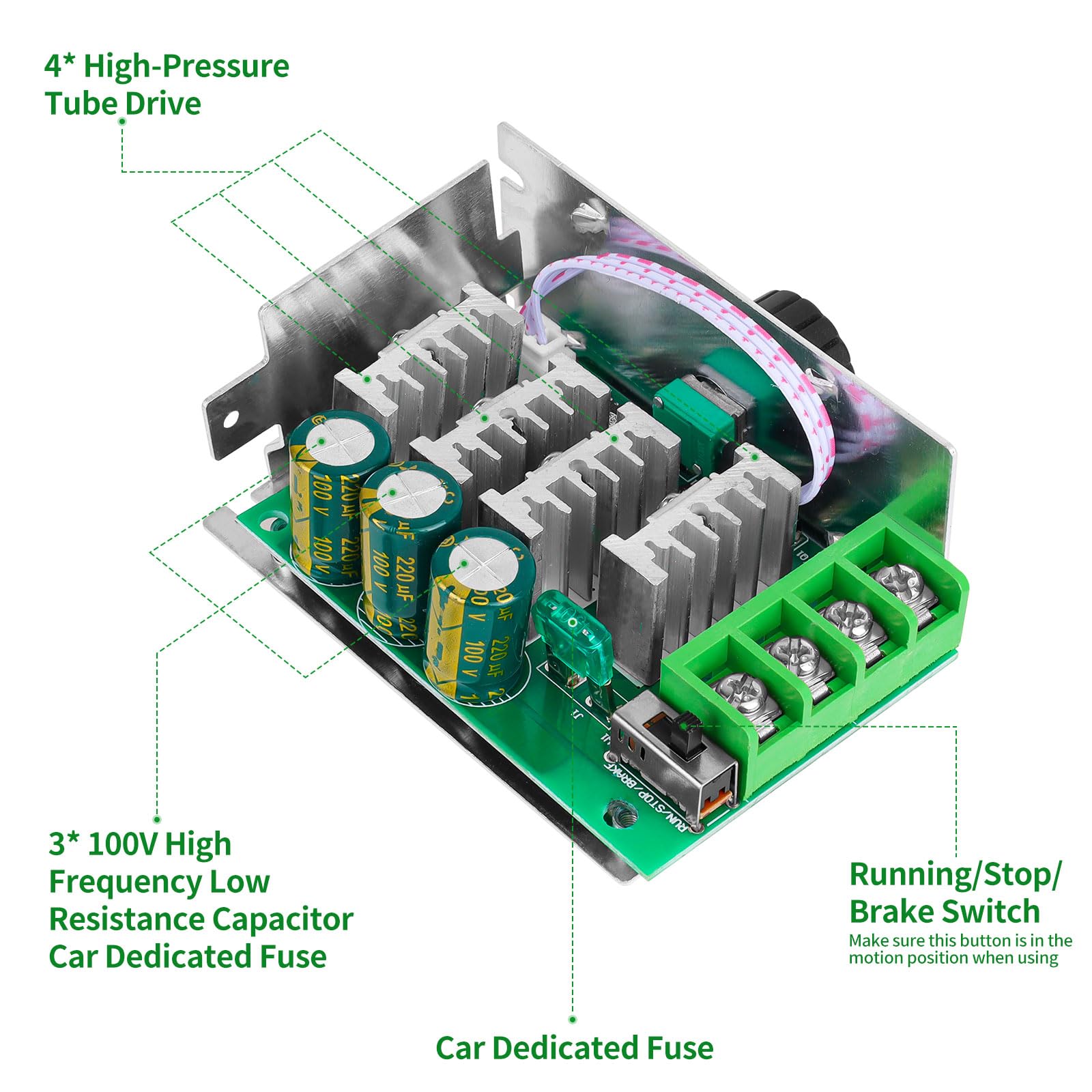 Snapklik.com : 7-70V 30A PWM DC Motor Speed Controller