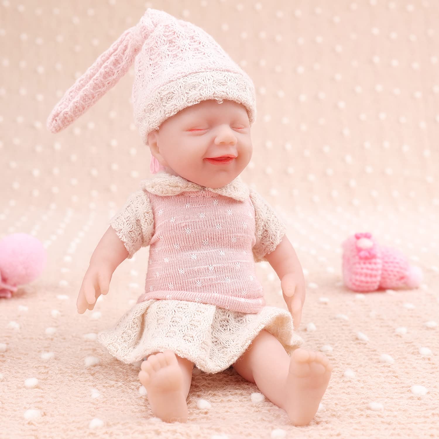 IVITA Mini Full Body Silicone Reborn Baby Doll Newborn Baby Doll Real ...