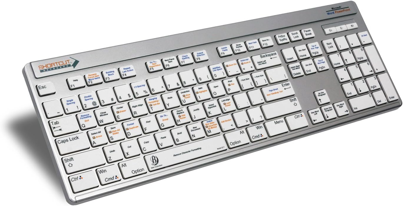 Amazon.com: Bella Shortcut Keyboard for Microsoft Office Duo (Word ...