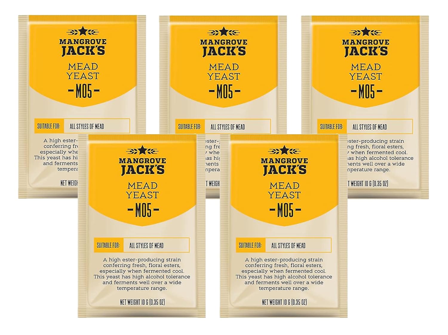 Amazon.com: 5x Mangrove Jack’s Craft Series Mead Yeast M05 (10g ...