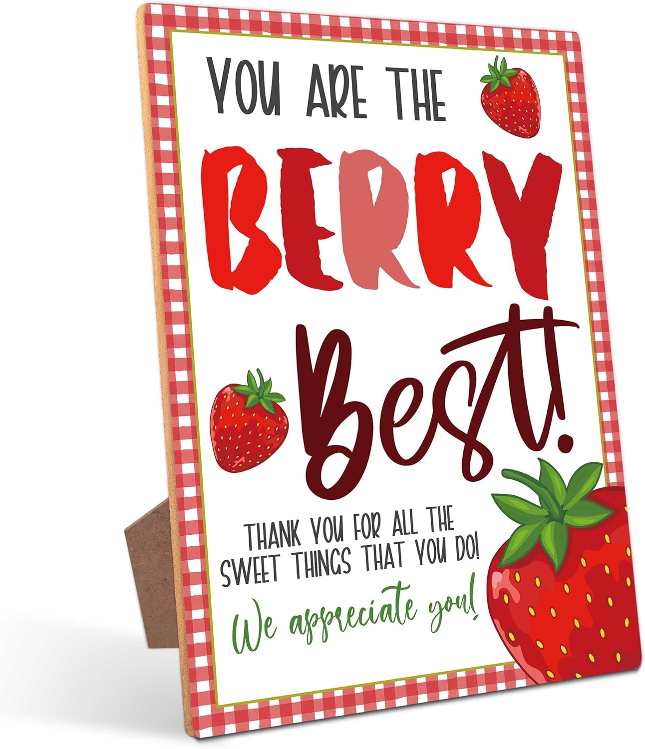 Amazon.com: Strawberry Appreciation Sign, You are the Berry Best ...