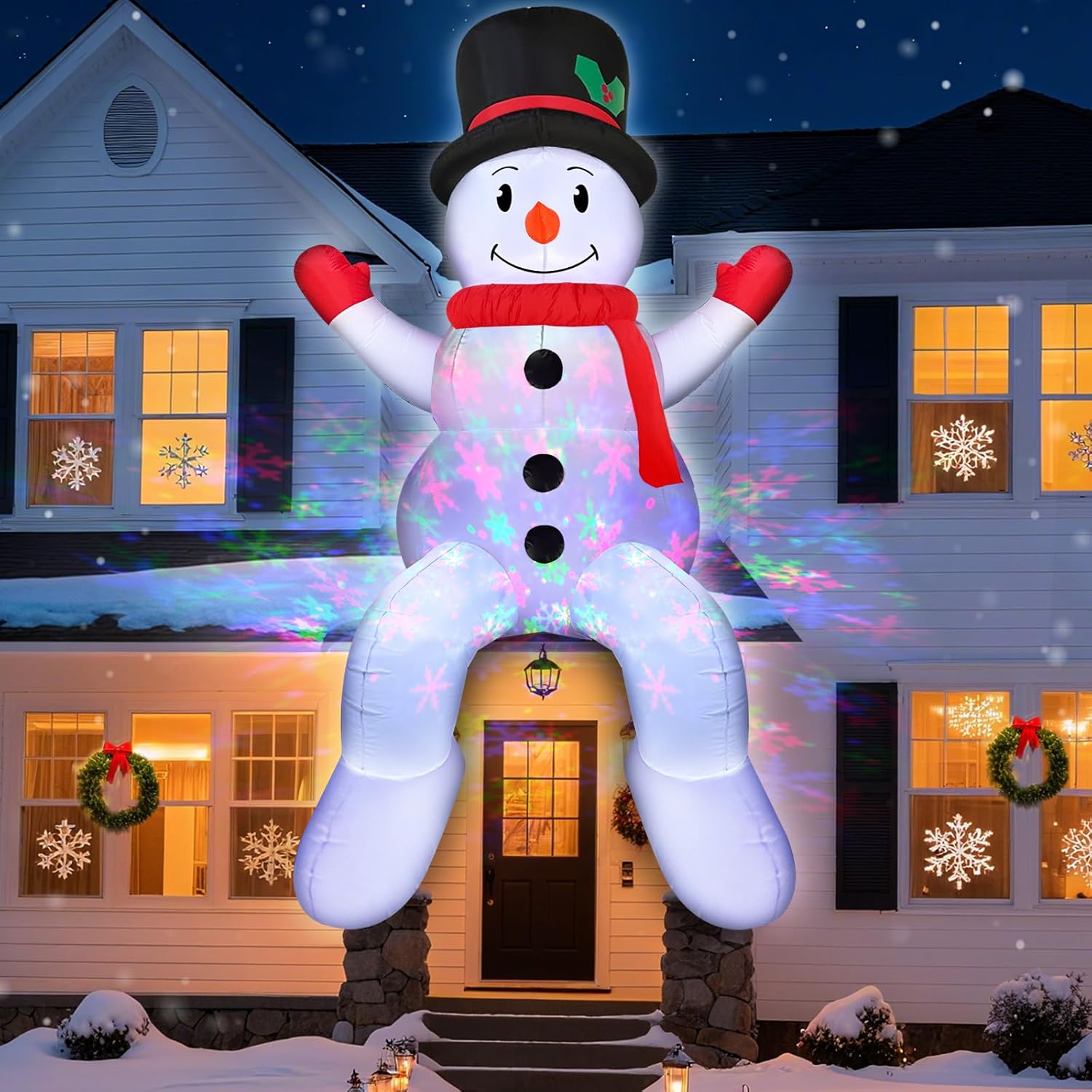 Amazon.com: 8 Ft Christmas Inflatable Outdoor Decorations, Sitting ...