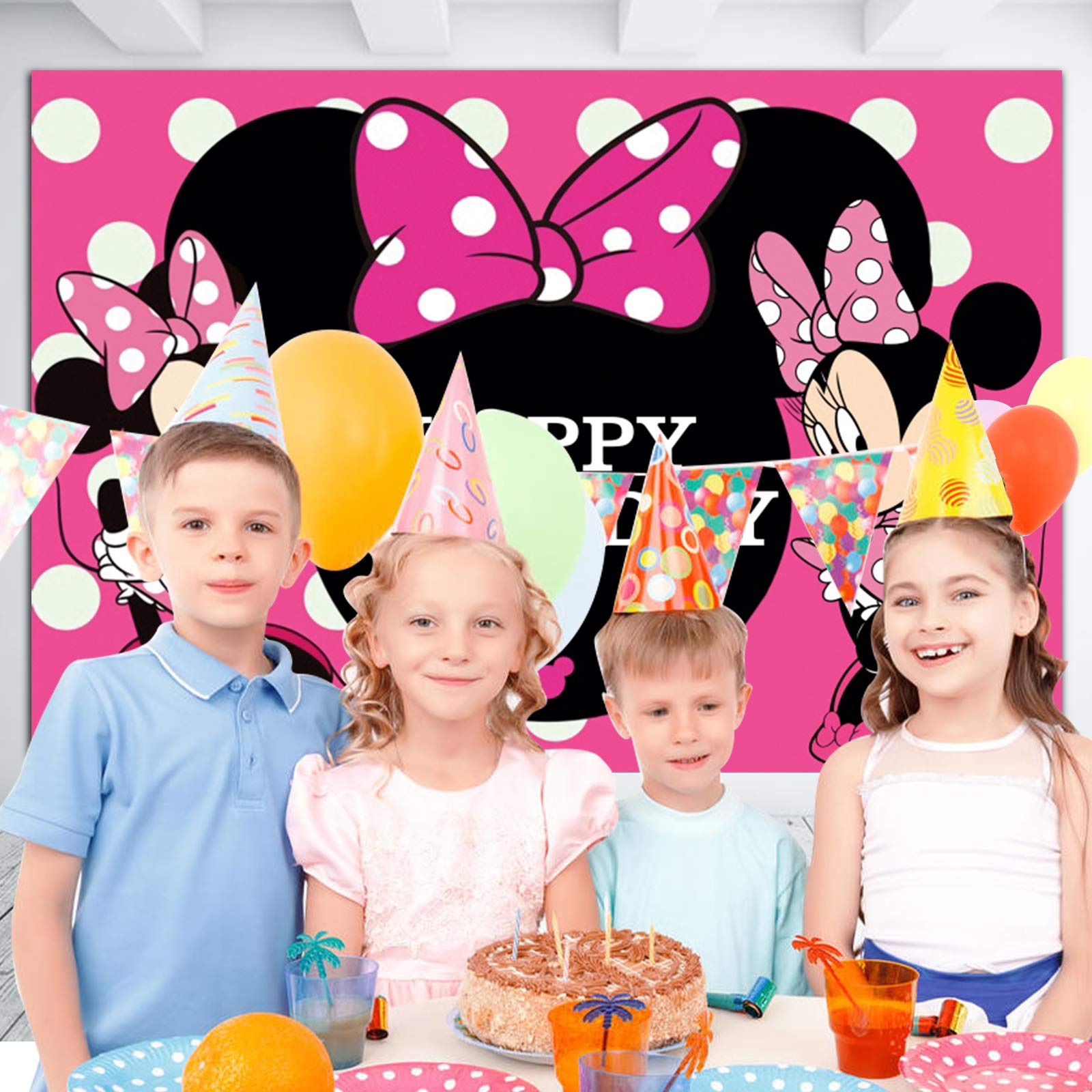 Minnie Mouse Birthday Party Supplies Minnie Mouse Backdrop for Birthday ...