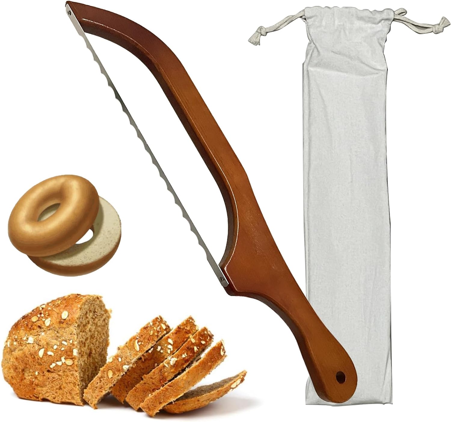 Amazon.com: SOYJAYD Sourdough Bread Bow Knife for Homemade Bread, 16 ...