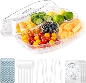 Amazon.com | Chilled Serving Tray for Parties: 15" Ice Chilled Party ...