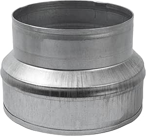 Amazon.com: 6" to 5" Inch Galvanized Steel Round Duct Reducer - Pipe ...