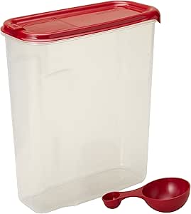 Starmaid Cereal Food Storage Container, 3.9-Quart, Clear with Red Lid ...