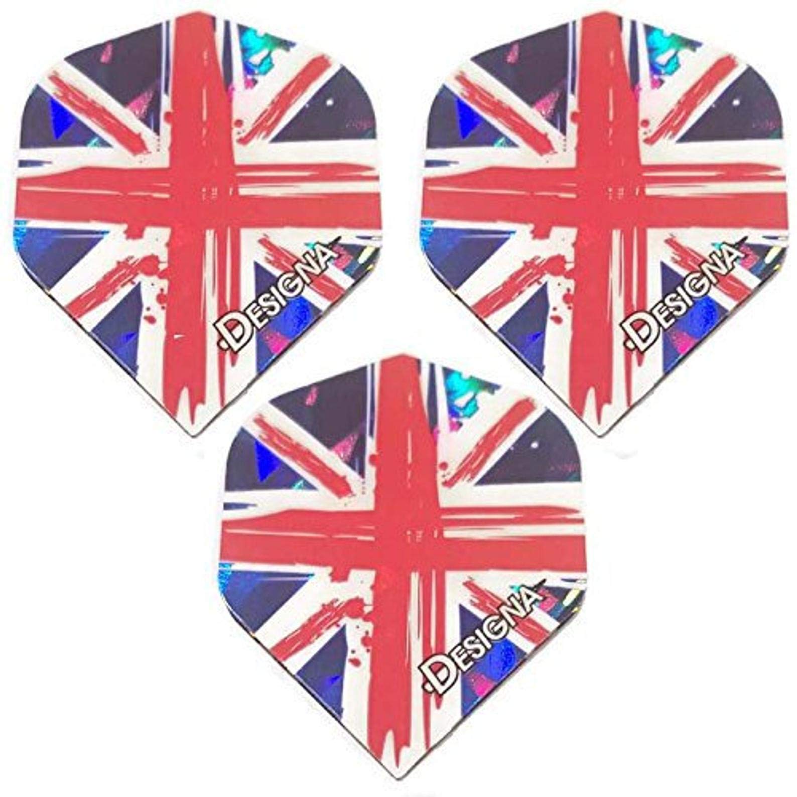 Amazon.com : DESIGNA 9 Pack Holographic British United Kingdom England ...