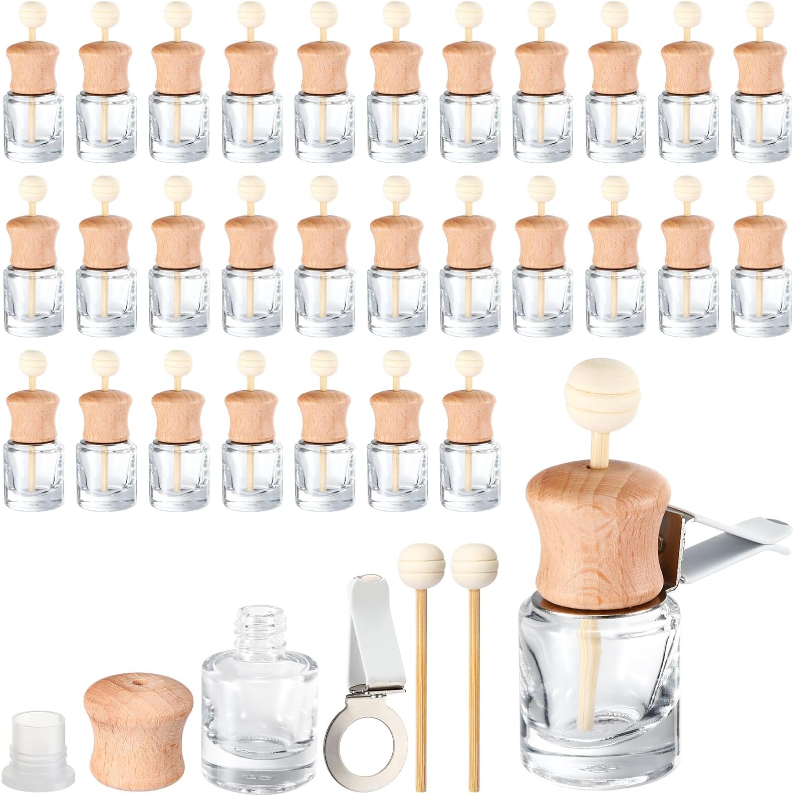 Amazon.com: Zubebe 30 Pack 8 ml Car Diffuser Air Freshener Bottle Empty ...