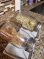 Amazon.com : Seed Sprouting Jar Kit - 2 Sprouter Mason Jars with Screen ...