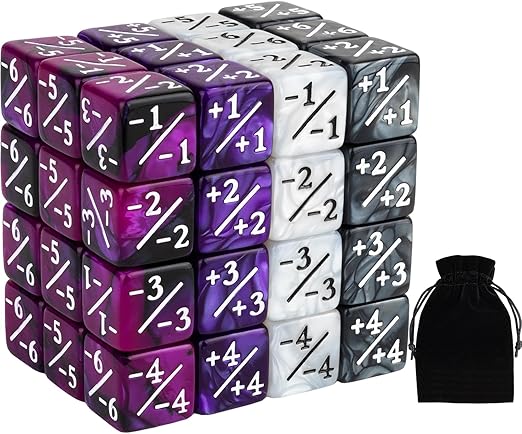 Amazon.com: 48 PCS Magic Counter Dice Plus 1 MTG Counters Dice Set ...