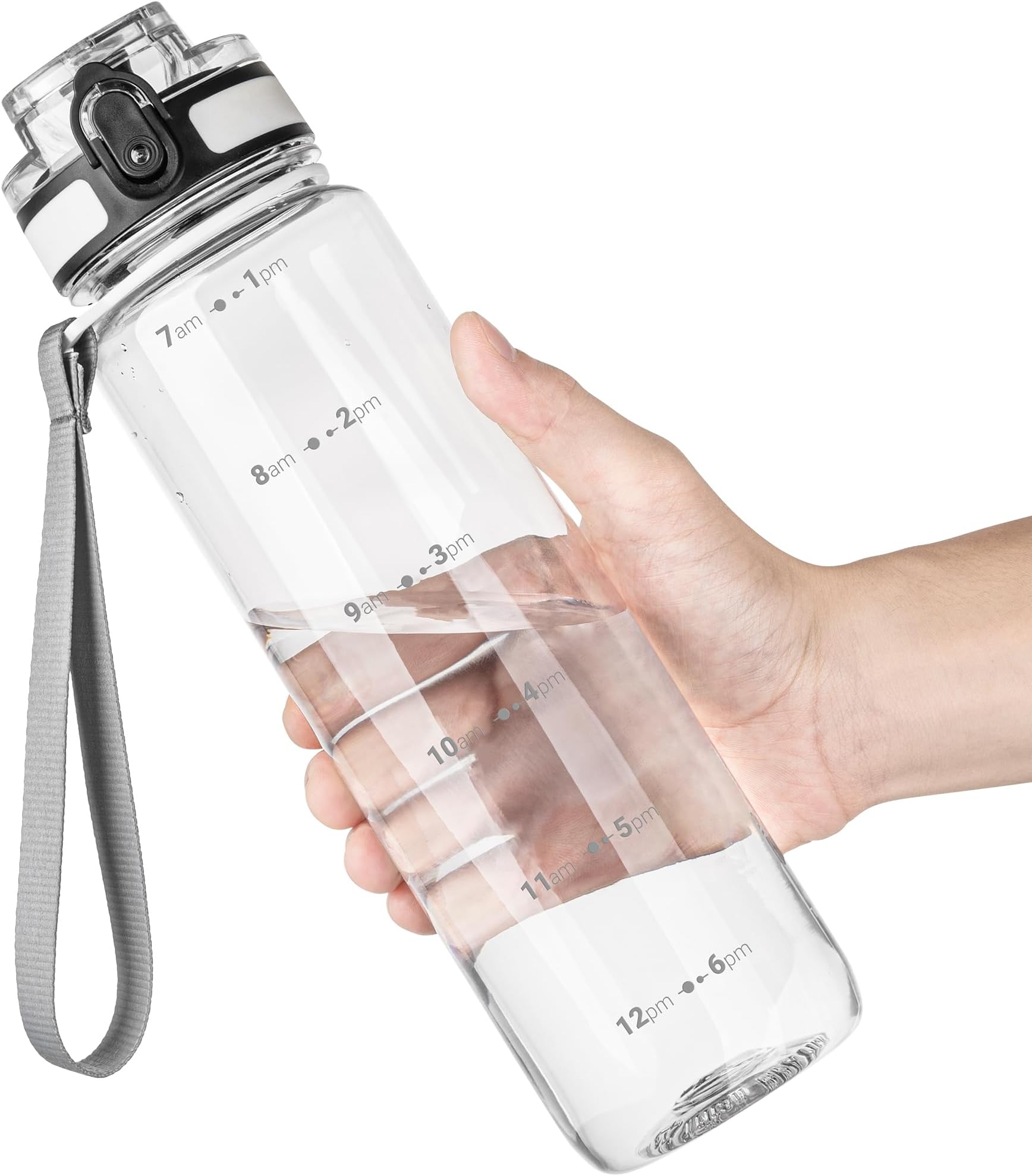 Amazon.com: Doseno 27OZ Reusable Plastic Water Bottle, Clear with ...