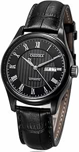 Amazon.com: CALUOLA Automatic Men Watch Business Watches with Day-Date ...