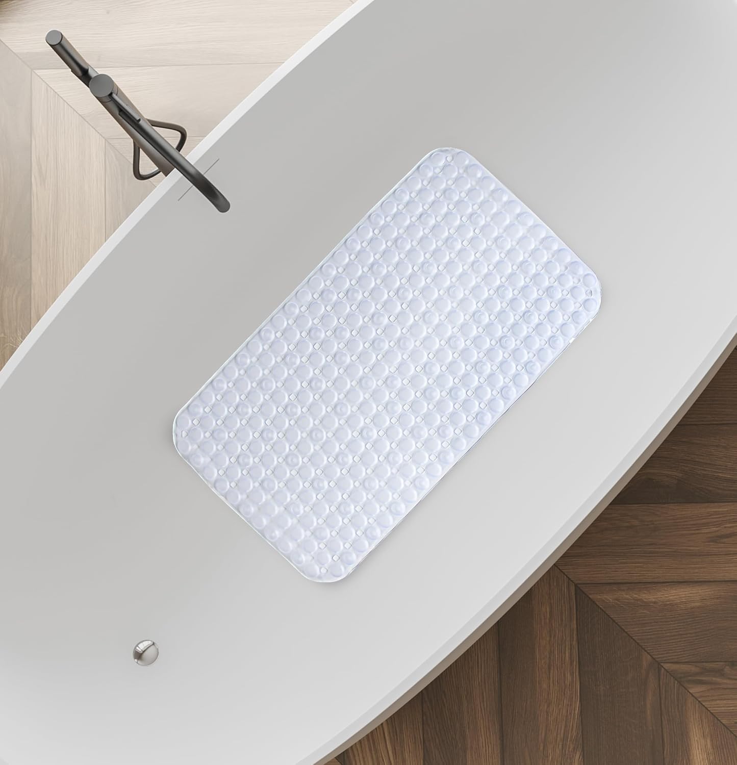 Amazon.com: Splash Home Poz Bathtub Mat Non-Slip, Shower Mat with 86 ...