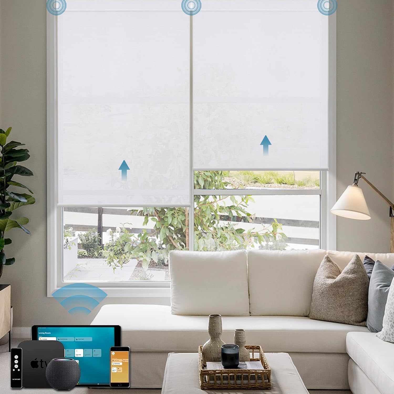 Amazon.com: Weffort Motorized Shades Work with HomeKit Over Thread,70% ...